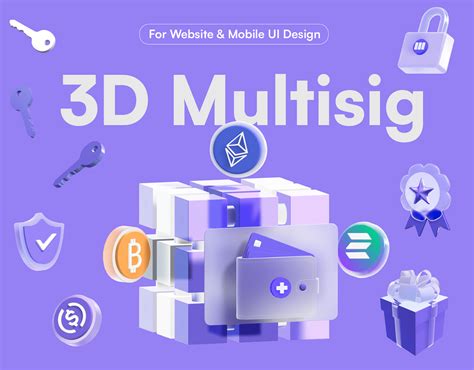3d multisig wallet for website and mobile ui design behance