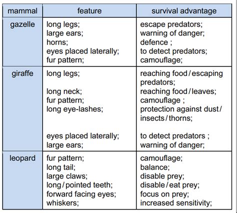IGCSE Biology Adaptive Features IGCSE Style Questions Paper