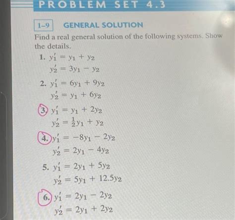 Solved Problem Set 4 3 1 9 General Solution Find A Real