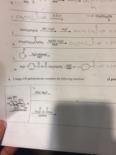 Solved NH2 O ether CH3(CH2)12C00% -NaOH/H2O k. H2O (excess | Chegg.com