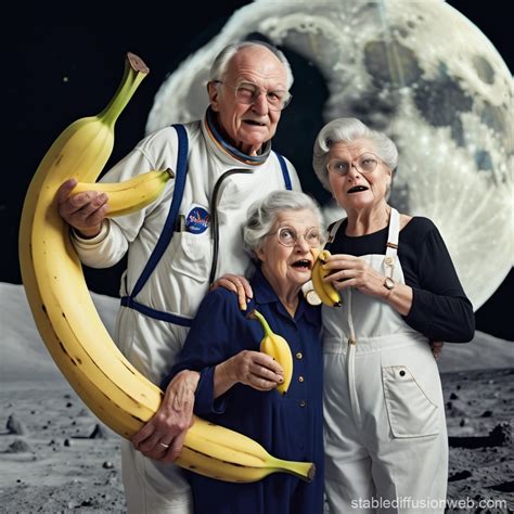 Evil Grandma And Grandpa On The Moon Stable Diffusion Online