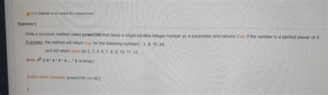 Solved Click Submit To Complete This Assessment Question 5