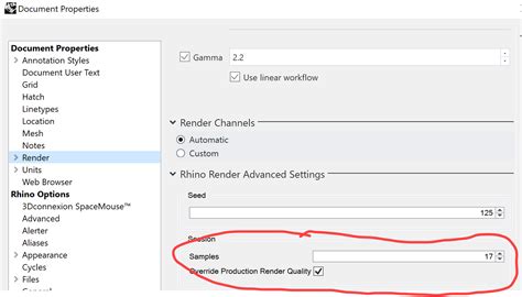 Rhino Render Cycles Where Is The Render Samples Setting Rendering WIP McNeel Forum