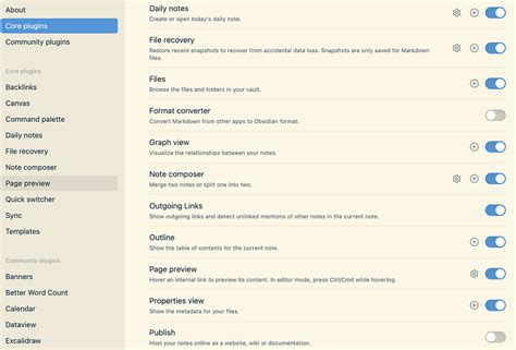 properties core plugin not appearing in settings core plugins sidebar