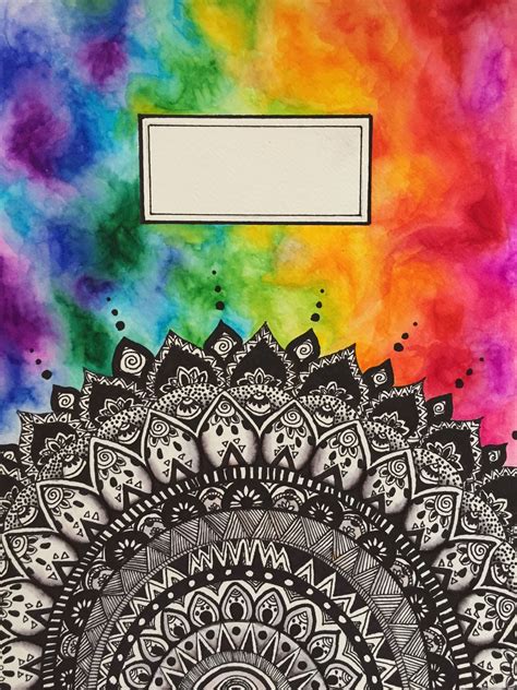 Colorful Watercolor Notebook Cover