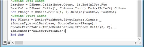 How To Create A Pivot Table With Vba In Excel Excelchat