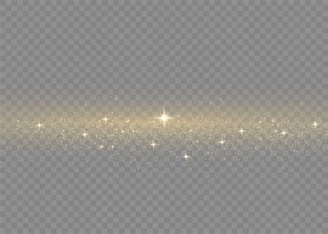 황금 별 먼지 먼지 입자는 우주에서 날아갑니다 프리미엄 벡터