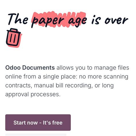 Start Now Odoo Tech Technology Document Management Techthings Ltd