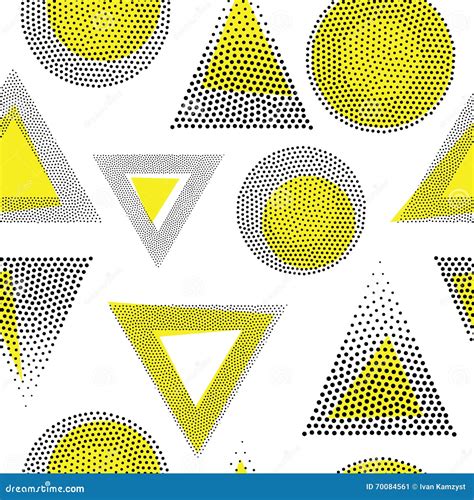 Vector Geometric Seamless Pattern Stock Vector Illustration Of Dots Design 70084561