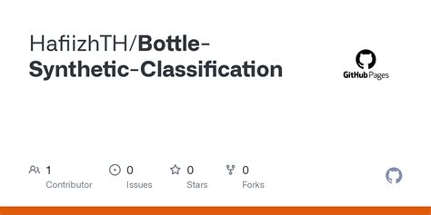 Github Hafiizhthbottle Synthetic Classification