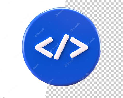 Premium Psd Coding Web Development Icon 3d Render