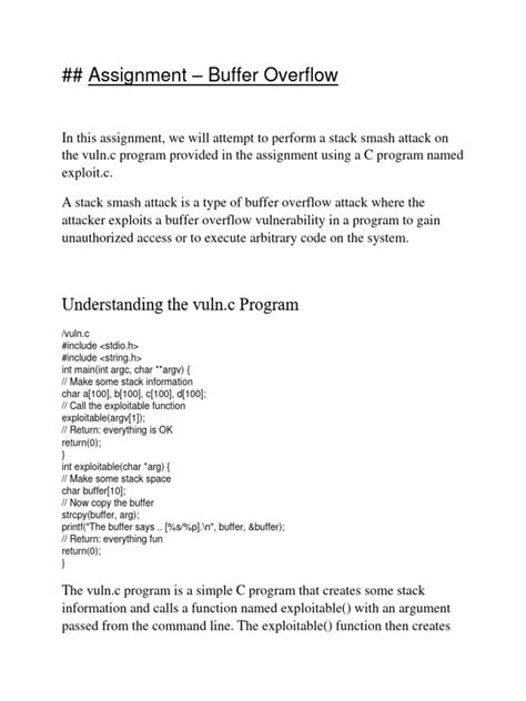 Report Of Buffer Overflow Pdf Computer Programming Computing