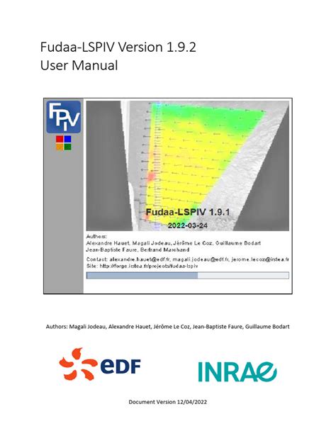 User Manual Fudaa Lspiv 192 Pdf Image Resolution
