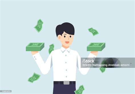 목표와 재정 계획을 설정 사람은 돈 사다리를 걸어 올라갑니다 벡터 일러스트 레이 션 개념에 대한 스톡 벡터 아트 및 기타 이미지