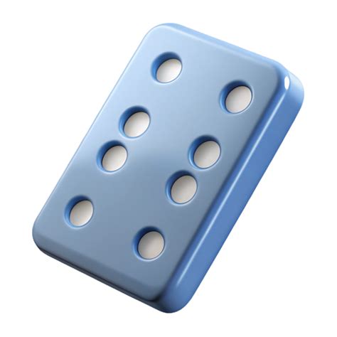 Peaceful Radiant Hyper Specific Isolated Cutout Of A Single Domino Tile Double Six With