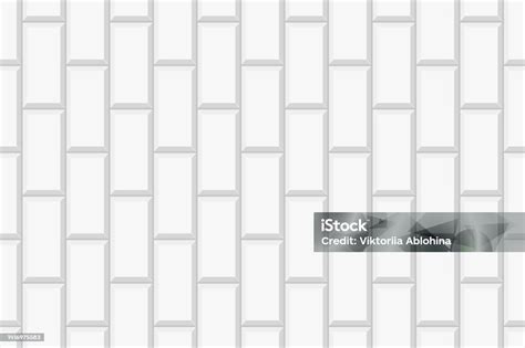 White Rectangle Tile Vertical Layout Ceramic Or Brick Wall Seamless Pattern Kitchen Backsplash