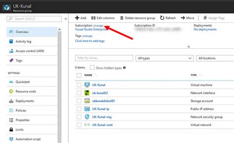 how to move azure resources from one subscription to the other kunal