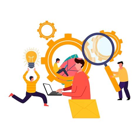 premium vector find solutions team work to solve problems find idea