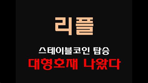 리플 스테이블코인 탑승 리플생태계 대형호재 하반기 폭등전 마지막 기회가 옵니다리플전망리플호재 리플급등 리플코인 리플시세 Youtube