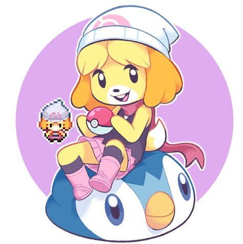 Dawn Piplup And Isabelle Pokemon And 2 More Drawn By Starbirbz