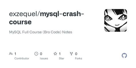 Github Exzequelmysql Crash Course Mysql Full Course Bro Code Notes