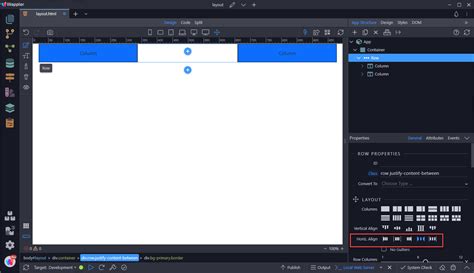 wappler documentation bootstrap layout