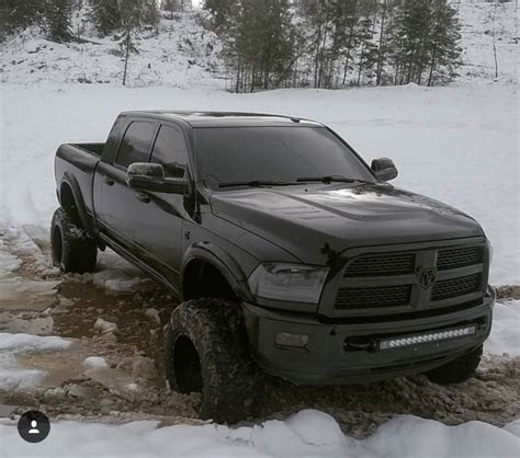 Blacked Out Lifted Ram 2500 Cummins Diesel Truck