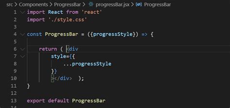 create a custom linear progress bar in react without any library by