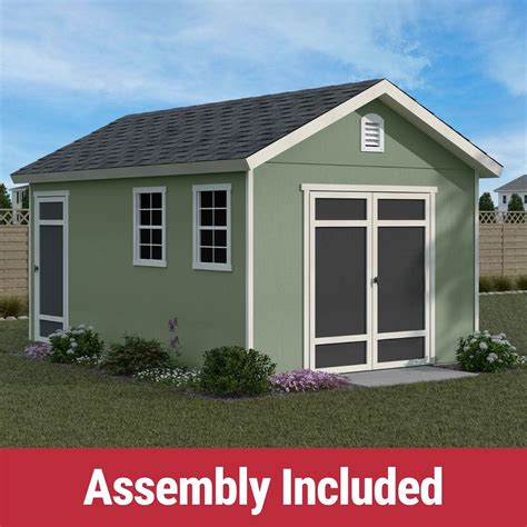 Handy Home Products Pro Assembled Fairfax 10 Ft X 16 Ft Wood Garden