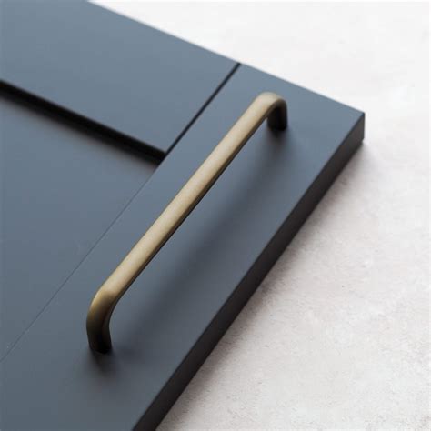 160mm Dark Matt Brass Rounded Cabinet Curved D Handle Handle And Home