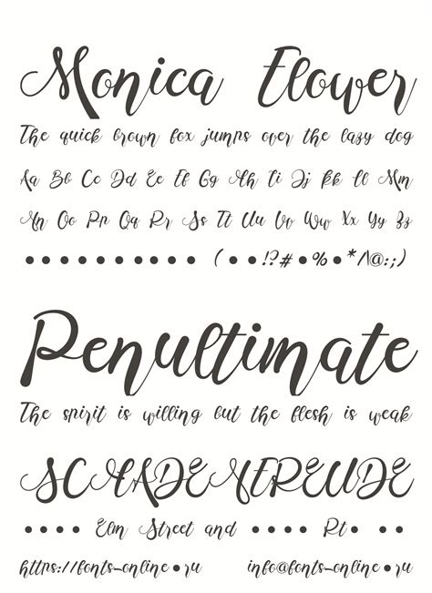 Monica Flower Font