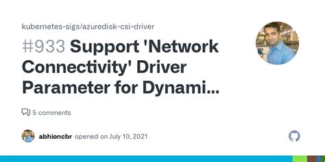 Support Network Connectivity Driver Parameter For Dynamic Azure Disk
