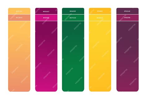 Paleta De Cores Gradiente De Cores Amostras De Cores Em Rgb Paleta De