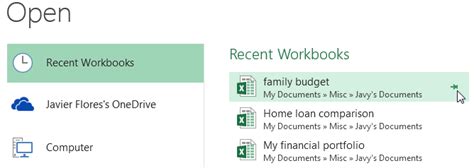 excel 2013 creating and opening workbooks
