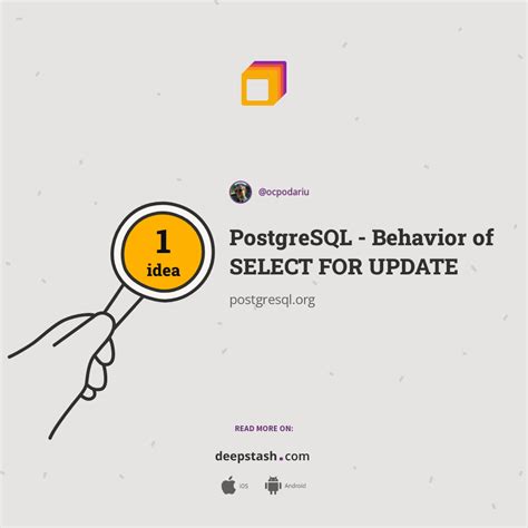 Postgresql Behavior Of Select For Update Deepstash