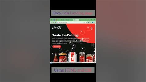 Responsive Coca Cola Landing Page Using Html And Css Html Css Coding Cocacola Development