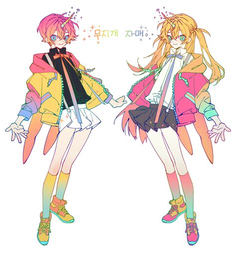 창작 무지개자매 귀엽지않나요 Character Concept Character Art Concept Art Character Illustration