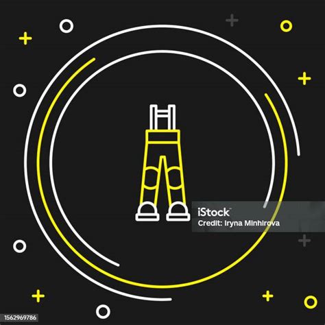 라인 피셔맨 고무 바지 아이콘은 검은 배경에 분리되어 있습니다 다채로운 개요 개념입니다 벡터 강에 대한 스톡 벡터 아트 및 기타 이미지 Istock