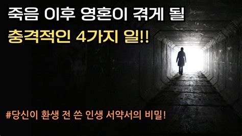 영혼이 환생전 쓴 인생서약서와 사후 세계에서 겪게 될 충격적인 가지 일들 YouTube