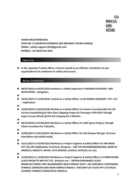 Nagoor Basha Cv 2 Pdf