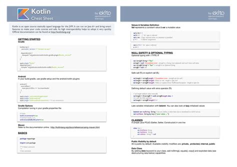 Kotlin cheat sheet by ekito | PDF | Programming Languages | Computing