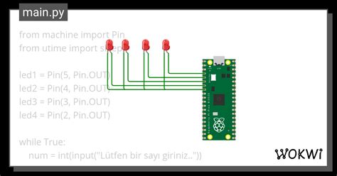 Project Leds As Bits Wokwi ESP STM Arduino Simulator