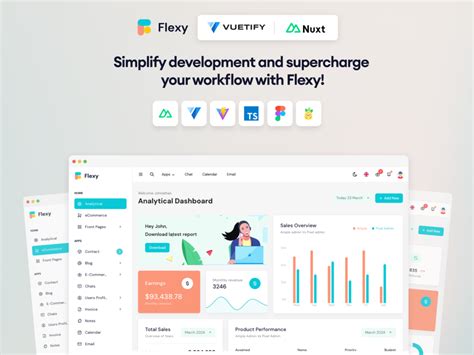 Flexy Nuxtjs Vuetify Admin Dashboard Template