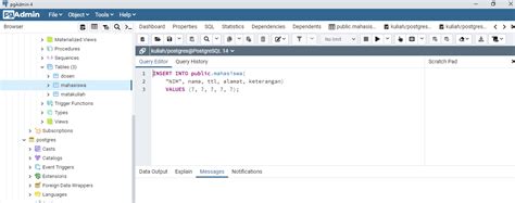 Membuat Crud Menggunakan Pgadmin Pesona Informatika