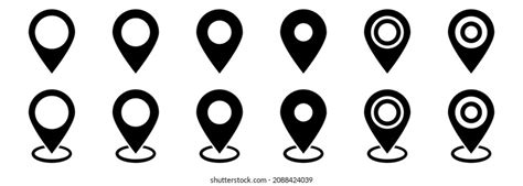 맵 핀 위치 맵 아이콘 현대 스톡 벡터로열티 프리 2088424039 Shutterstock