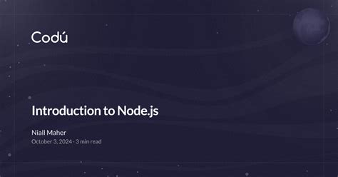 introduction to node js by niall maher codú
