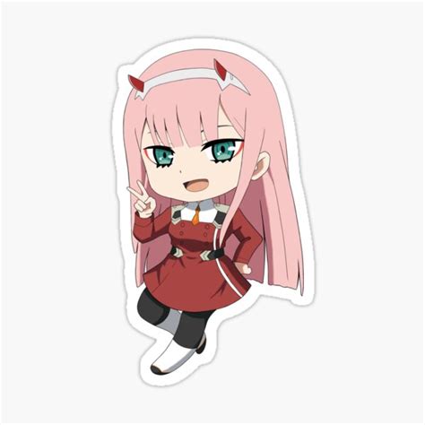 Zero Two Chibi Sticker For Sale By GunplayzzArt Redbubble