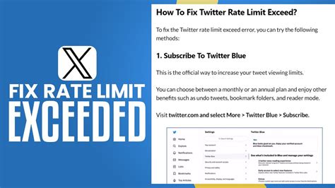 how to fix rate limit exceeded on x twitter easy tutorial youtube