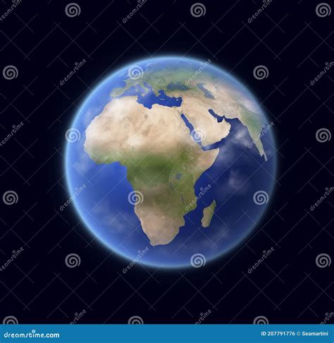 Реалистичная планета земного шара 3d земли солнечной системы Иллюстрация штока иллюстрации