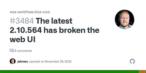 the latest 2 10 564 has broken the web ui · issue 3484 · elsa